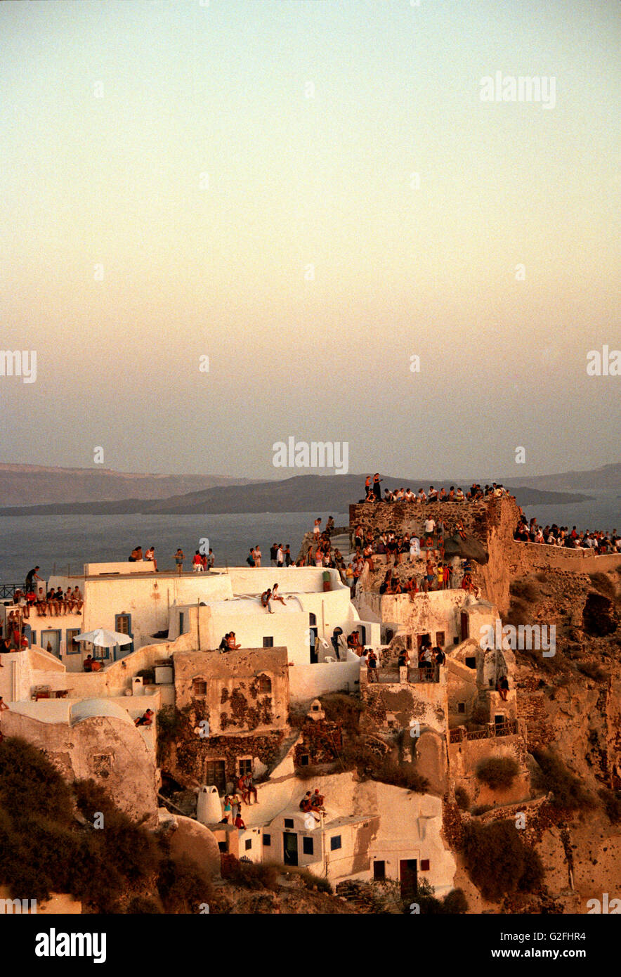 Santorini rooftops hi-res stock photography and images - Alamy