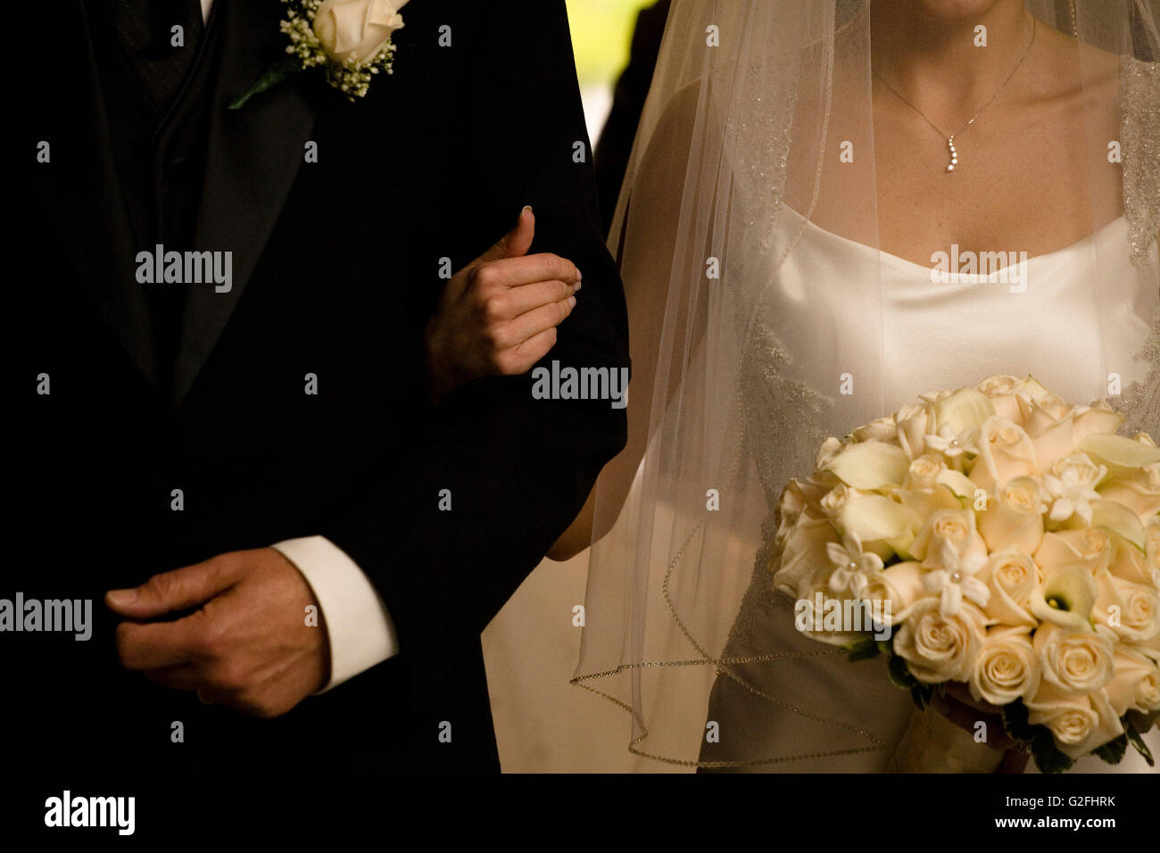 Bride and Father at Wedding Stock Photo - Alamy