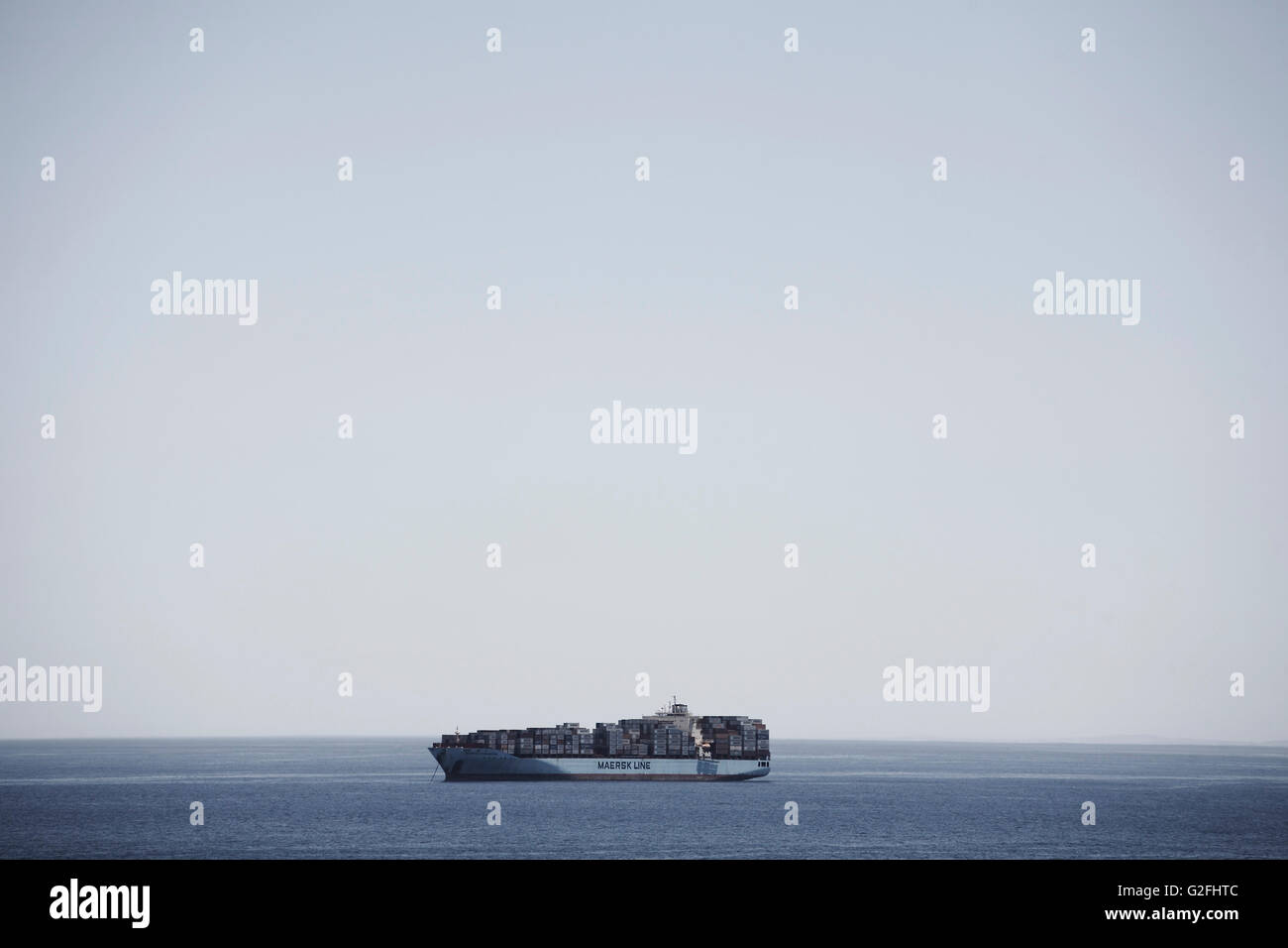 Cargo Ship at Sea Stock Photo - Alamy