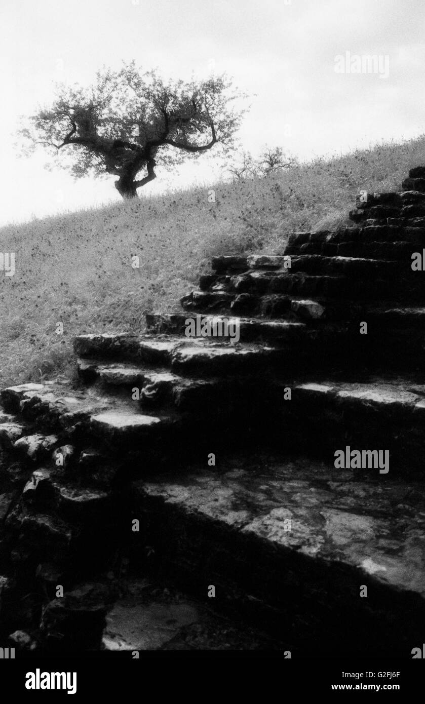 Stone hill Black and White Stock Photos & Images - Alamy