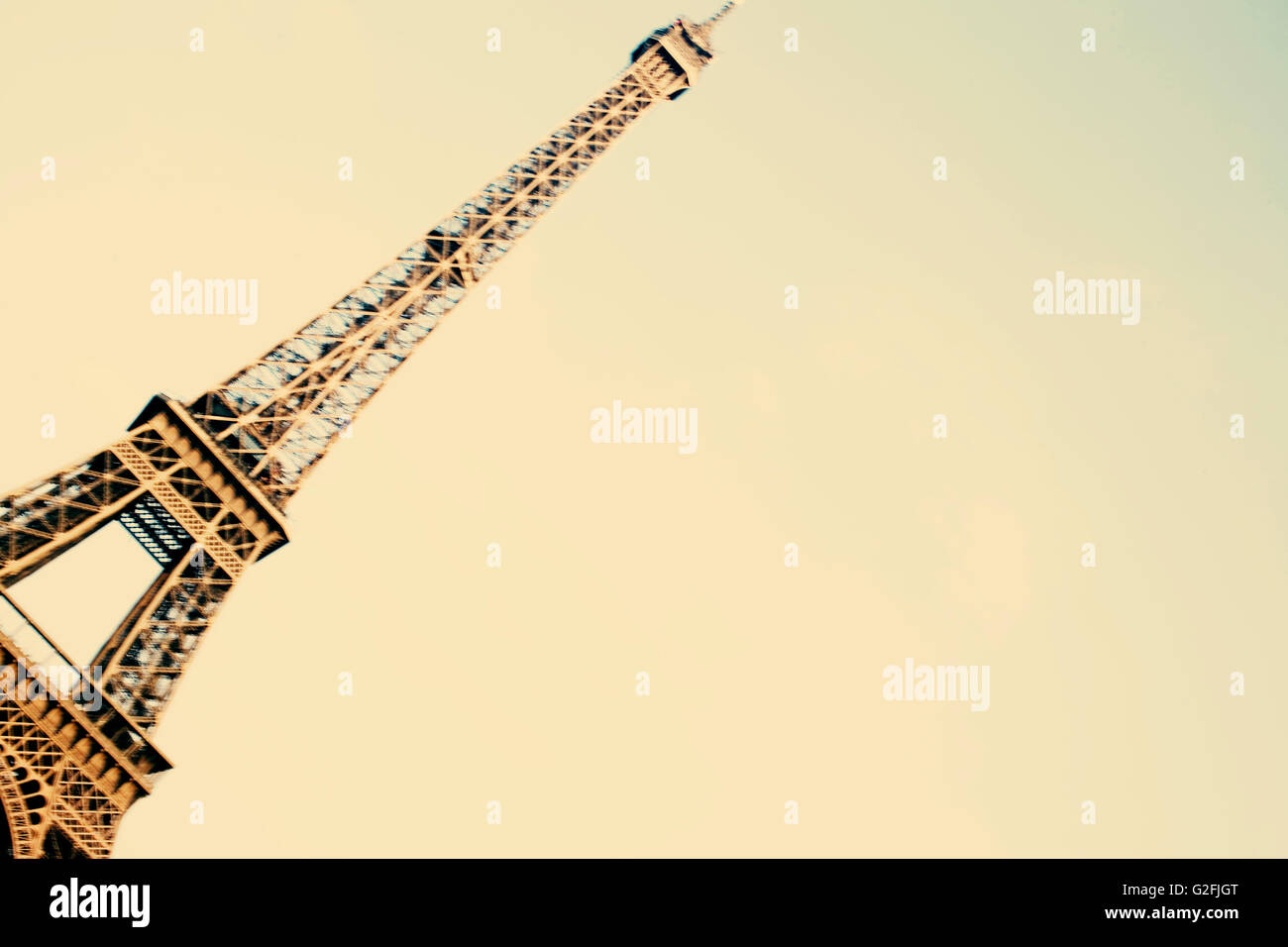 Diagonal View of Eiffel Tower Stock Photo - Alamy