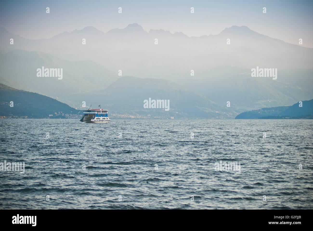 Ferry Crossing Lake Como, Italy Stock Photo - Alamy