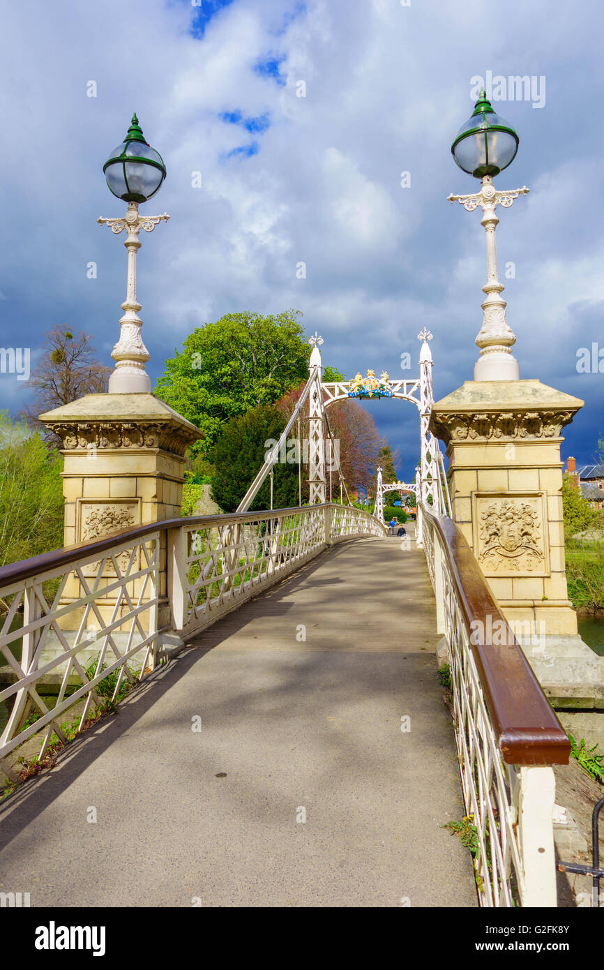 Victoria bridge Hereford UK built in 1898 to comemerate Queen Victoria ...