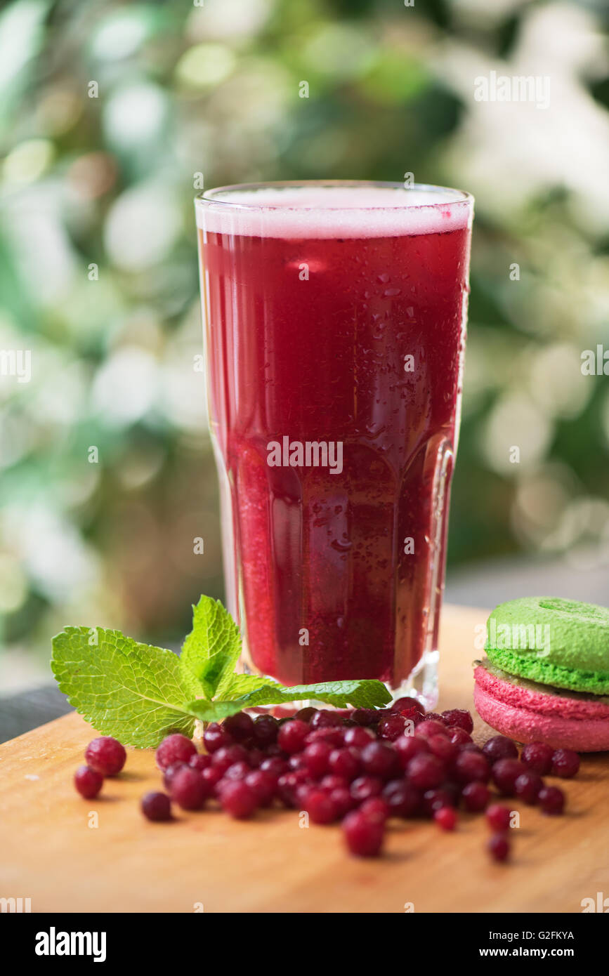 fruit drink with cranberries Stock Photo - Alamy