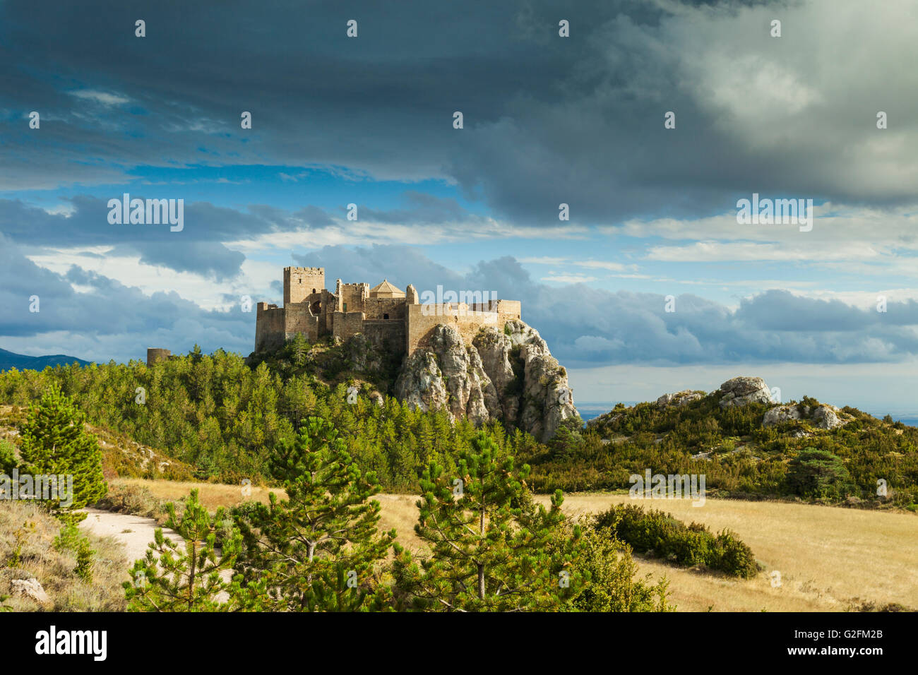 Loarre Castle, Huesca, Spain. Pre-Pyrenees of Aragón Stock Photo - Alamy