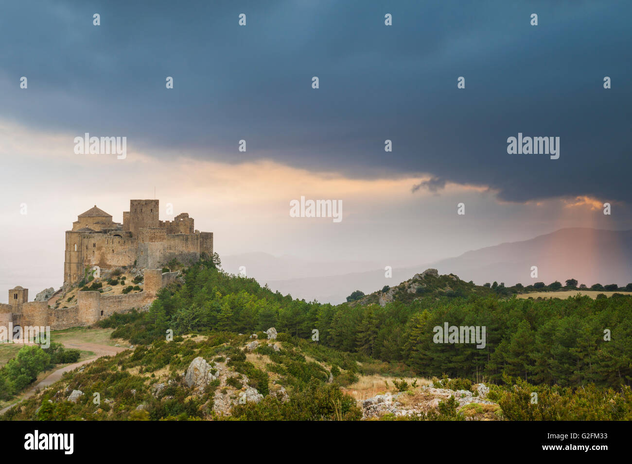 Loarre Castle, Huesca, Spain. Pre-Pyrenees of Aragón Stock Photo - Alamy