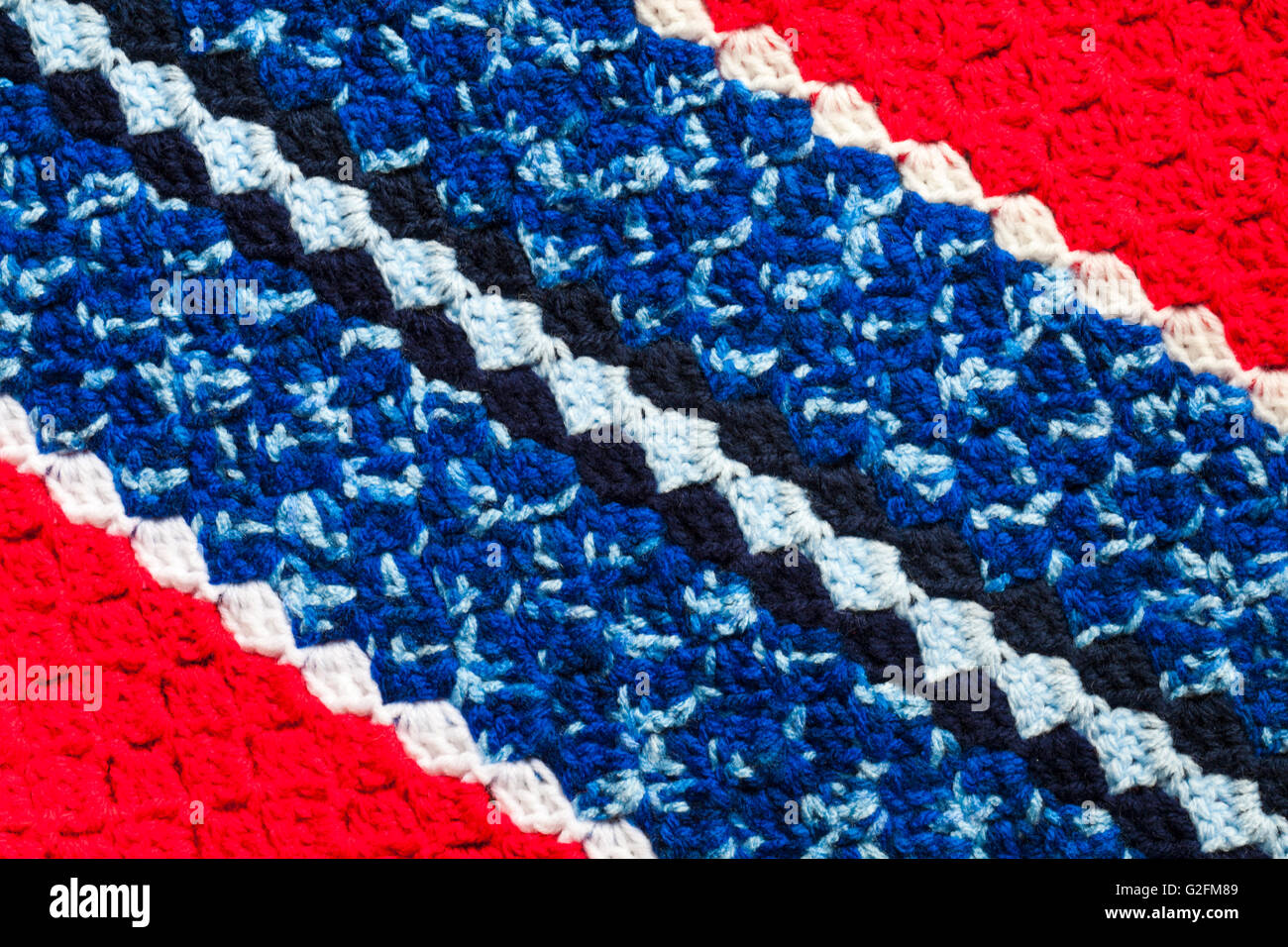 detail of colourful crocheted blanket - crochet blanket detail close up ...
