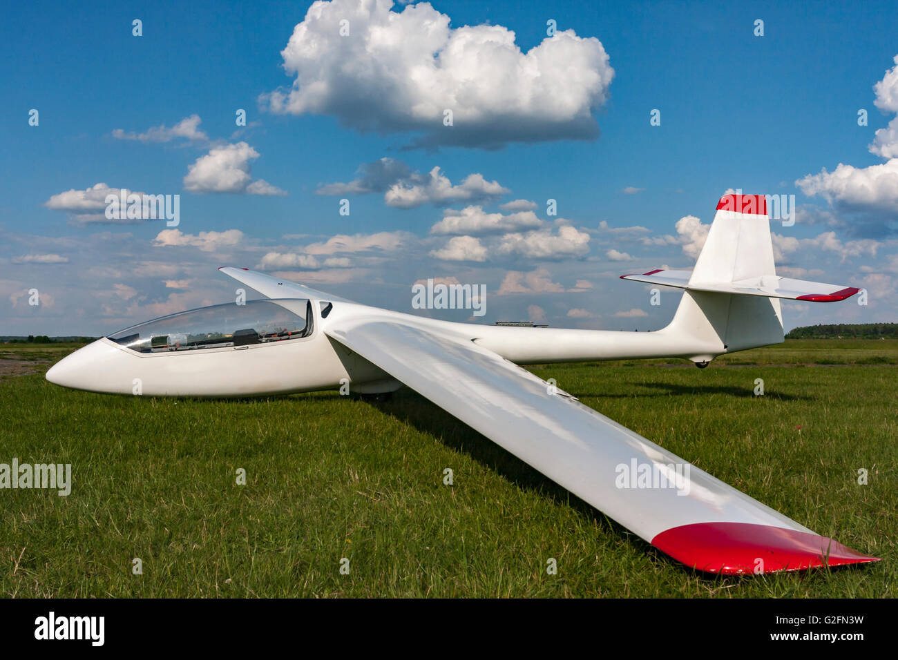Glider at the airport. closeup of cockpit Stock Photo - Alamy