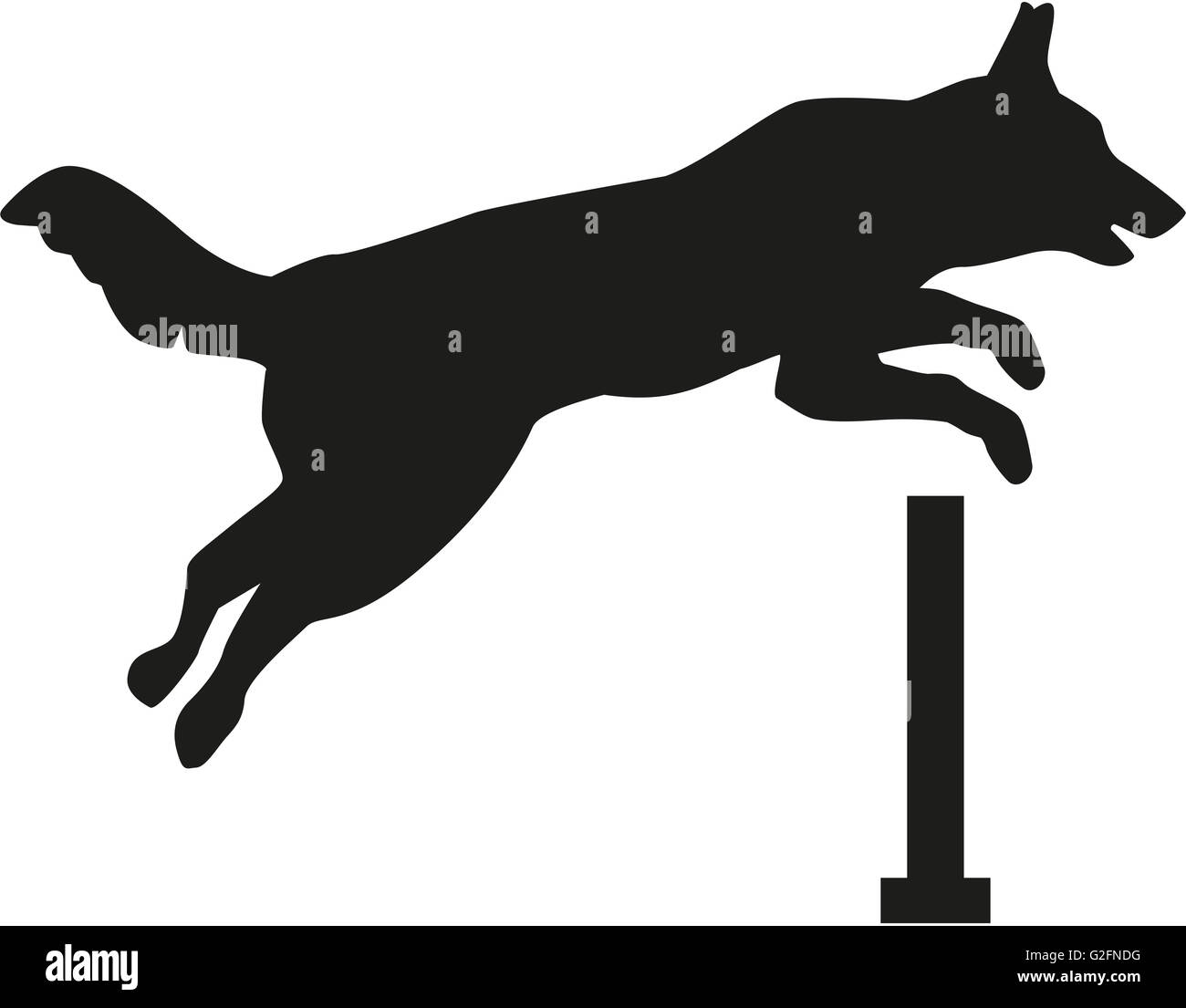 Silhouette dog jumping hi-res stock photography and images - Alamy
