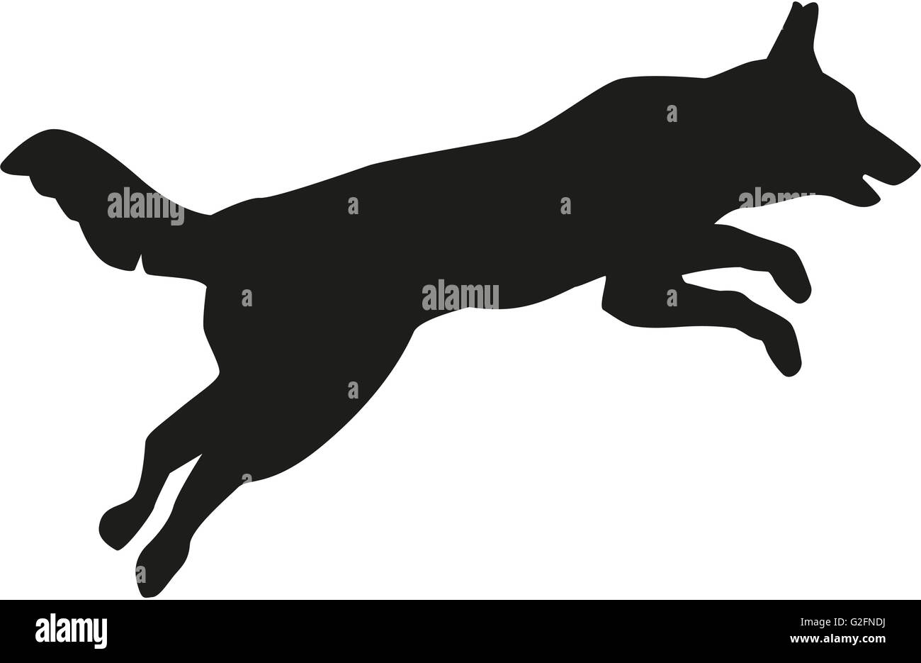 Silhouette dog jumping hi-res stock photography and images - Alamy