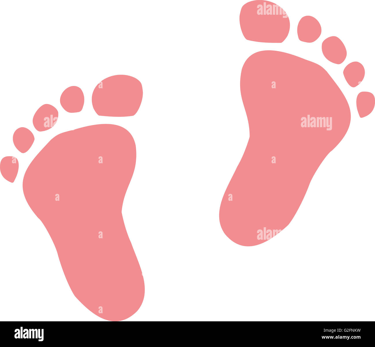 Baby footprint for baby girls Stock Photo - Alamy