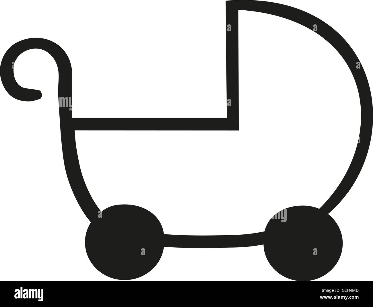 Baby buggy outline icon Stock Photo - Alamy