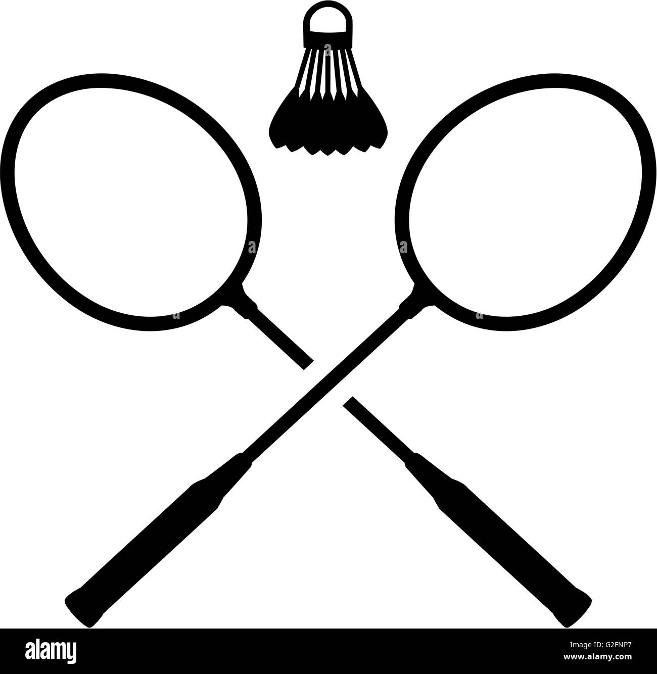 Badminton racket Black and White Stock Photos & Images - Alamy