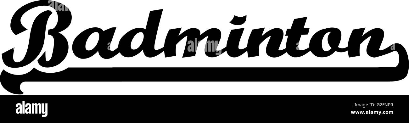 Badminton Word Retro Stock Photo - Alamy