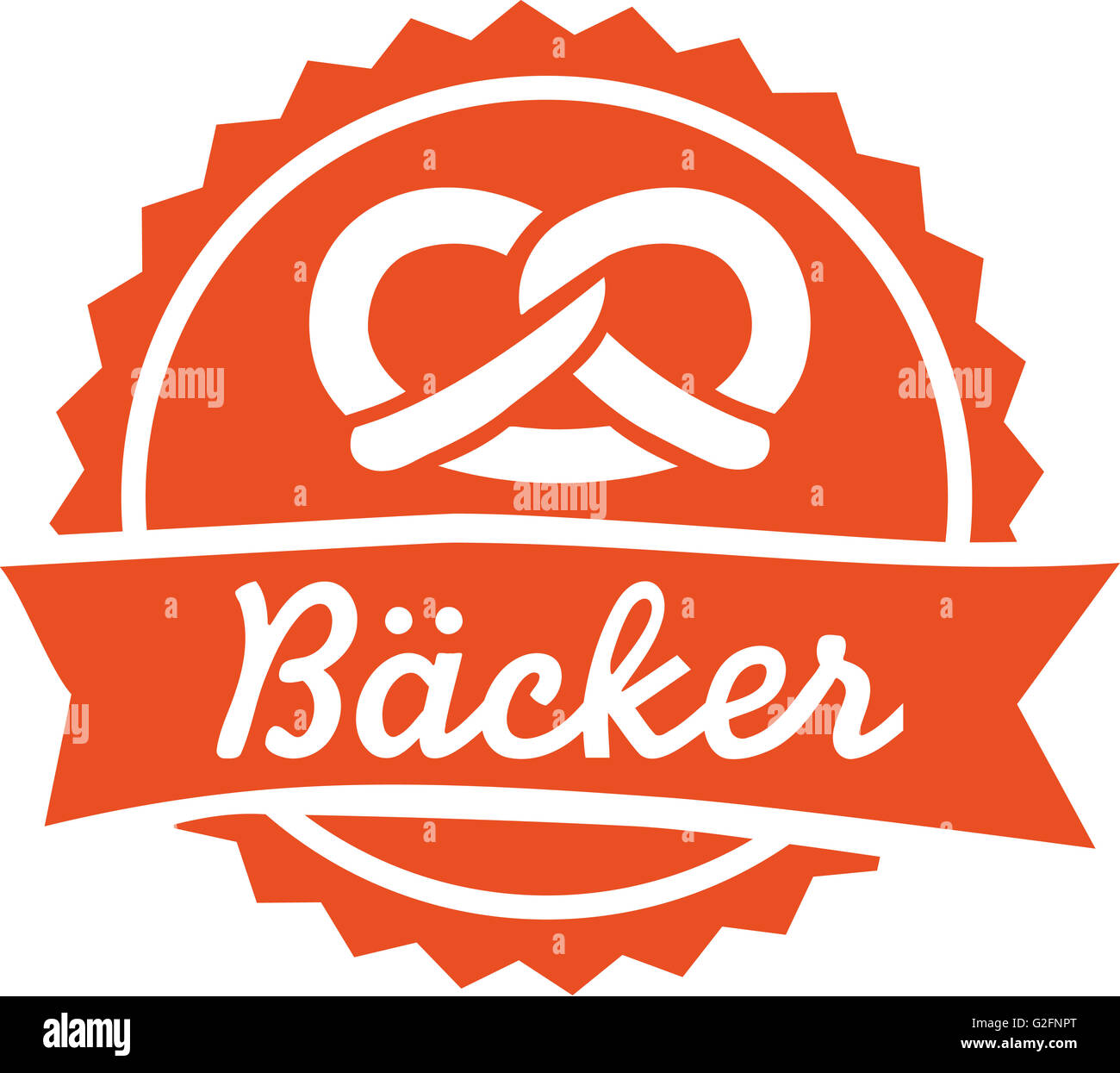 Baker emblem german Stock Photo - Alamy