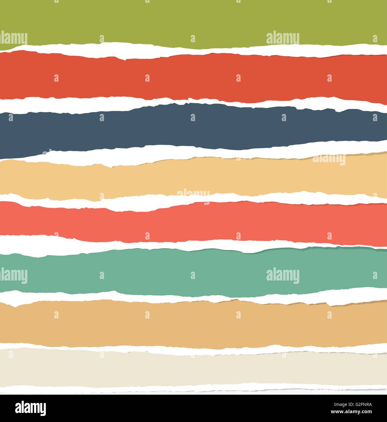 Pieces of torn colorful blank paper are stuck on background Stock ...