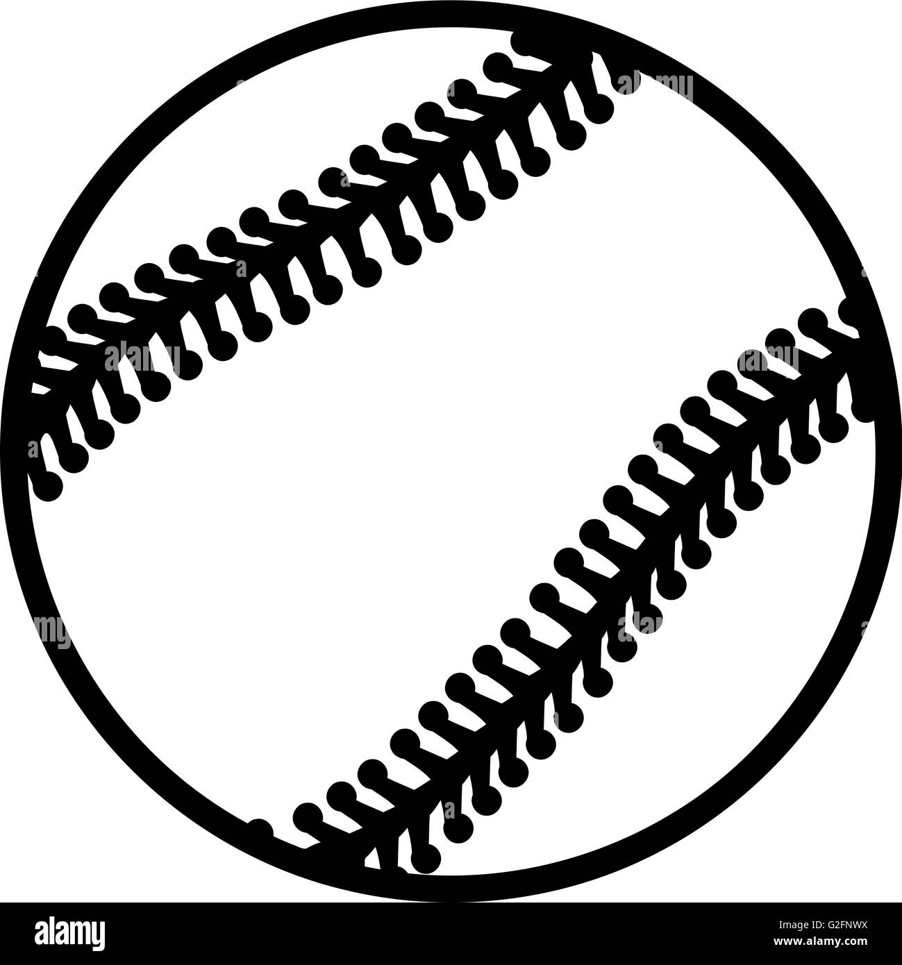 Baseball Outline Stiches Stock Photo - Alamy
