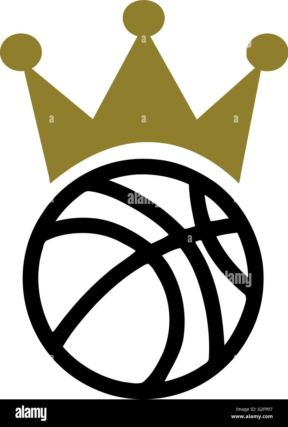 Basketball with Crown Vector Stock Photo - Alamy