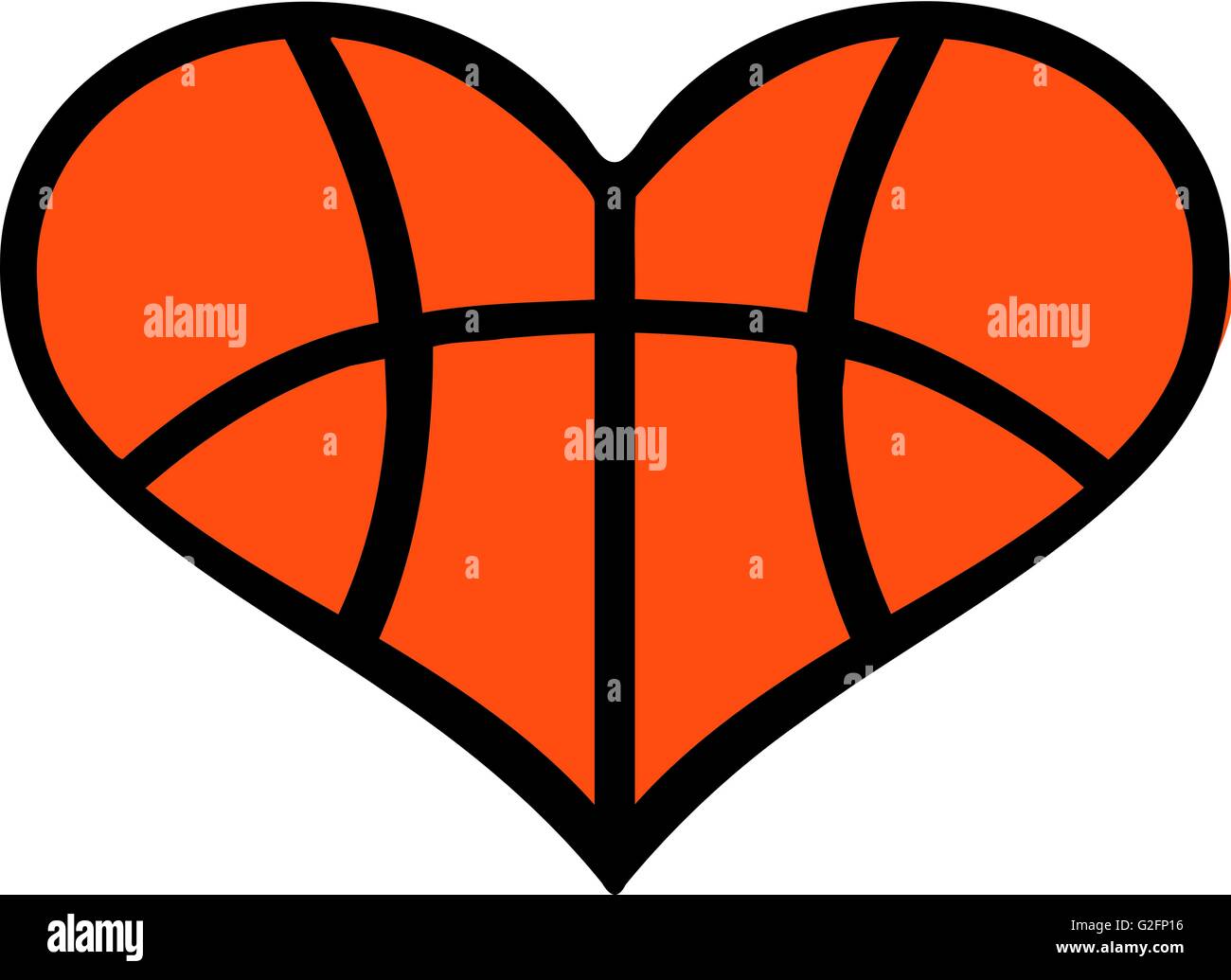 Heart with Basketball Pattern Stock Photo - Alamy