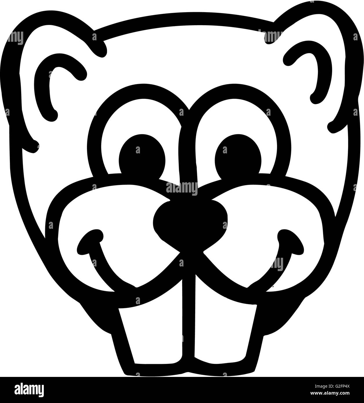 Beaver Comic Head Stock Photo - Alamy