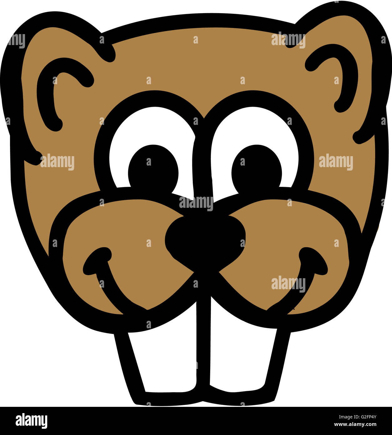 Beaver Head Comic Stock Photo - Alamy