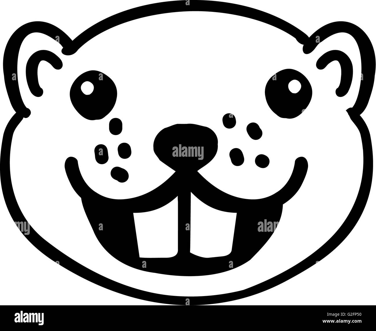 Smiling Beaver Cartoon Stock Photo - Alamy