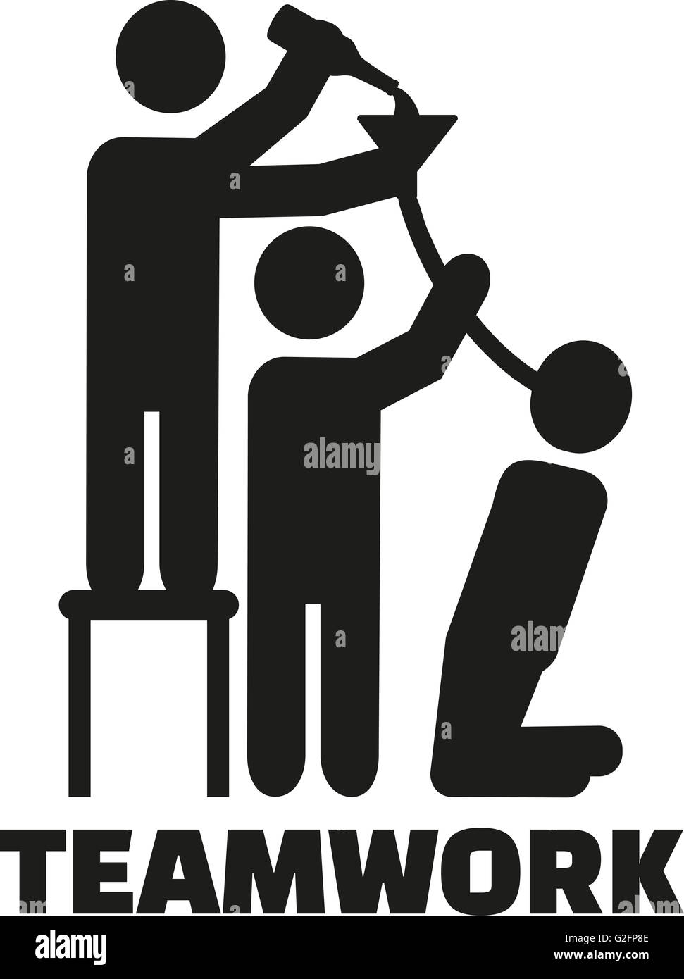 Drinking beer bong teamwork Stock Photo - Alamy