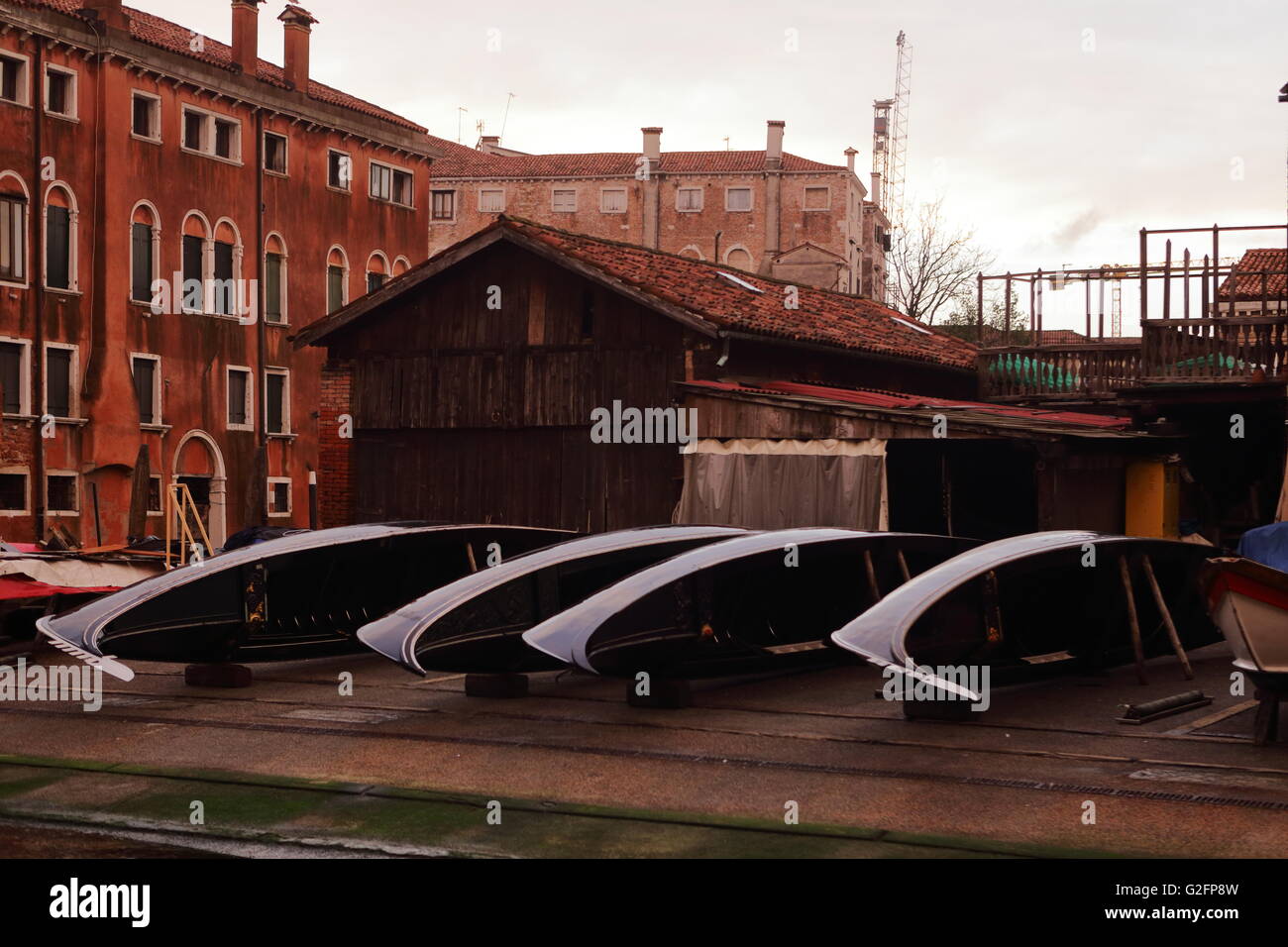 Gondola repair workshop in Venice, Italy Stock Photo - Alamy