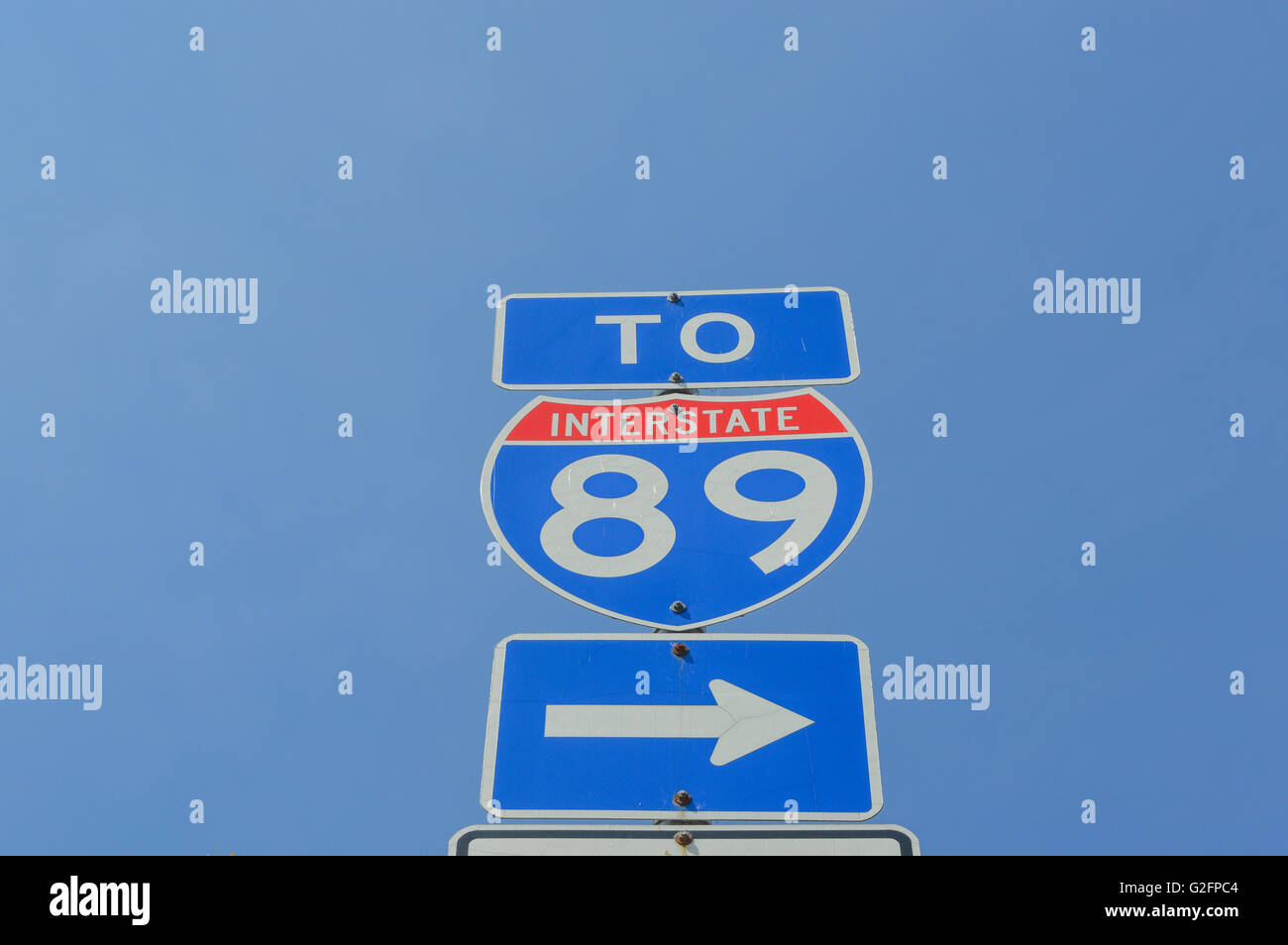 Interstate 89 sign in Burlington, Vermont Stock Photo - Alamy