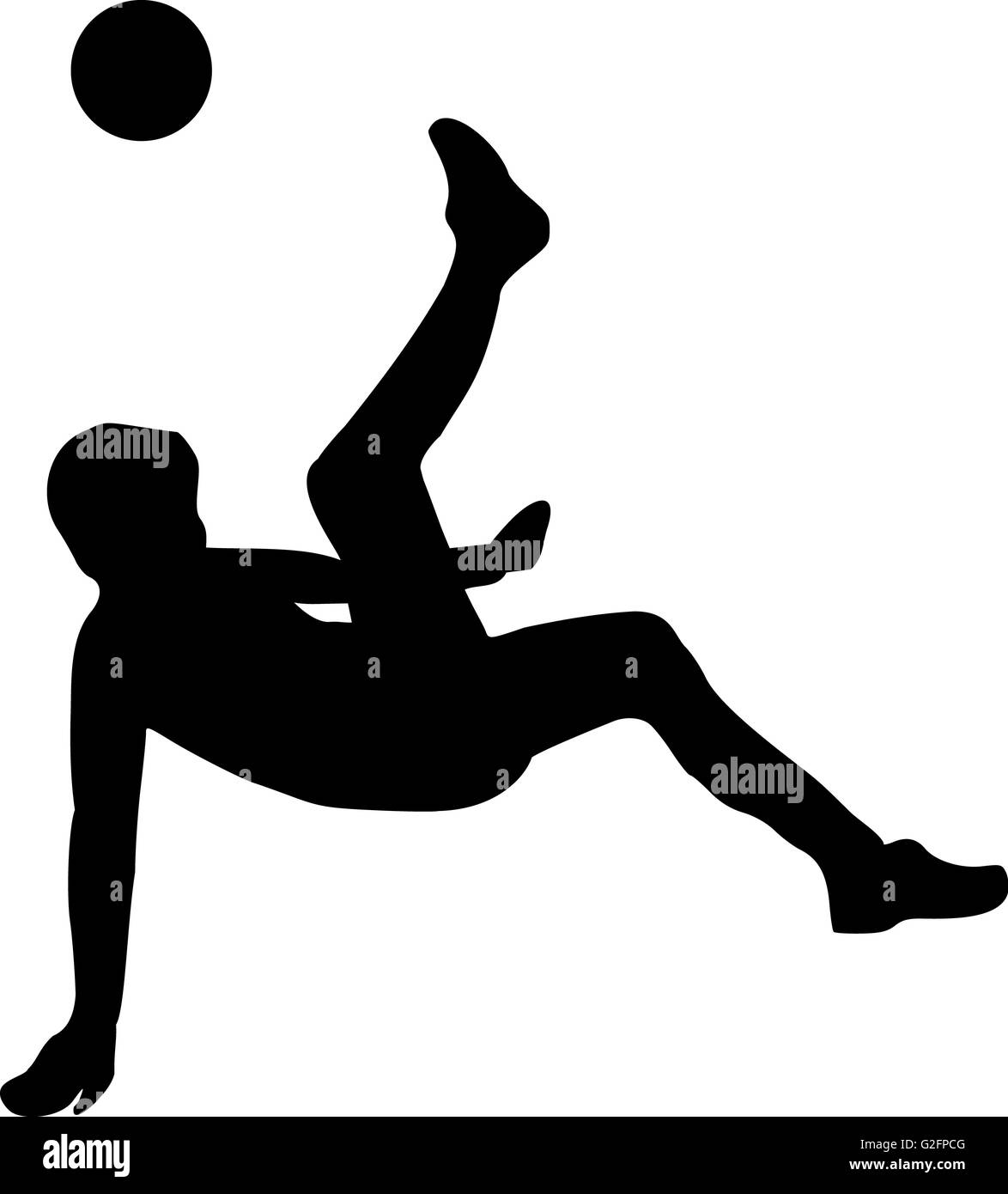 Soccer Silhouette Bicycle Kick