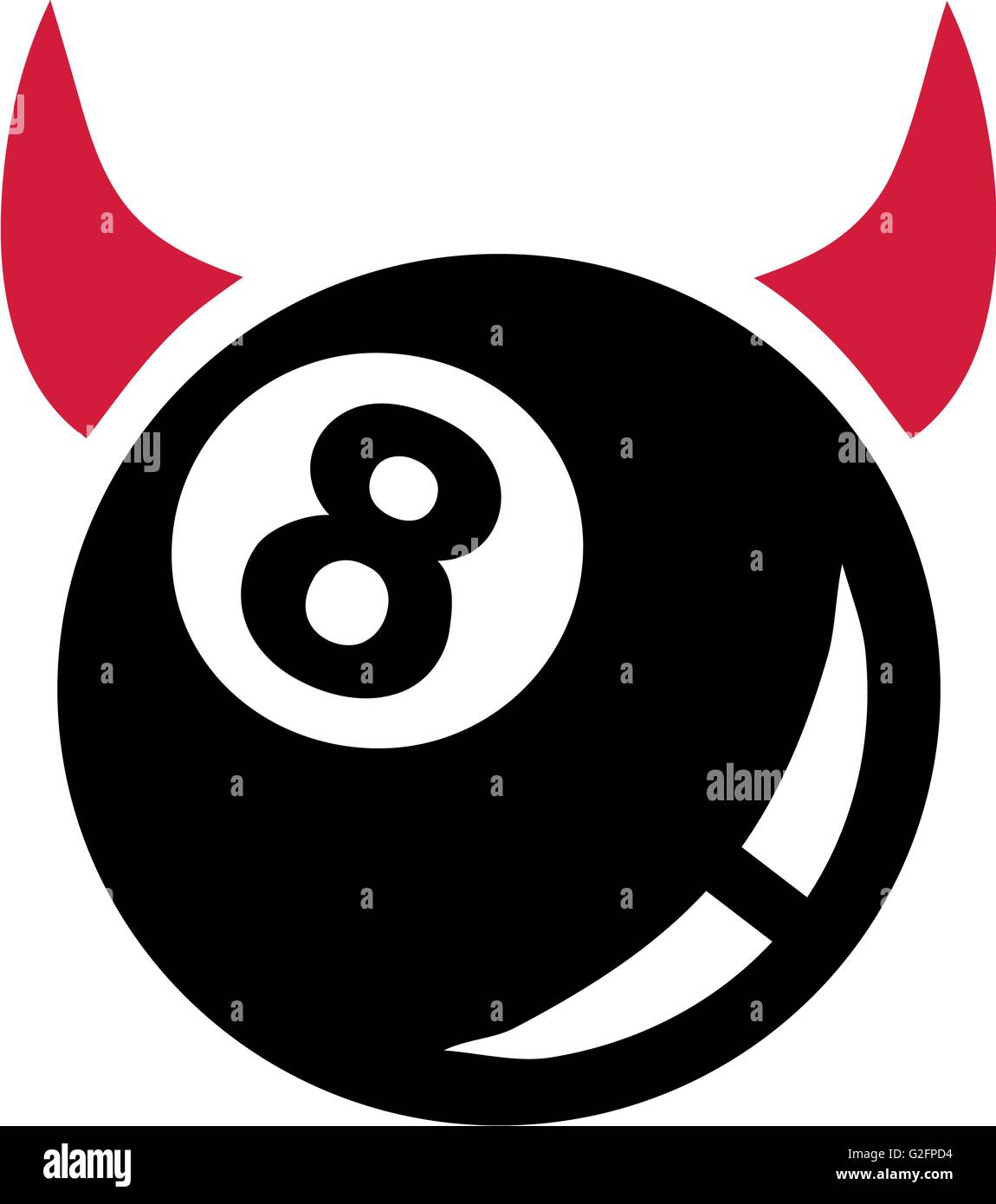 Eight Ball Devil Pool Stock Photo - Alamy
