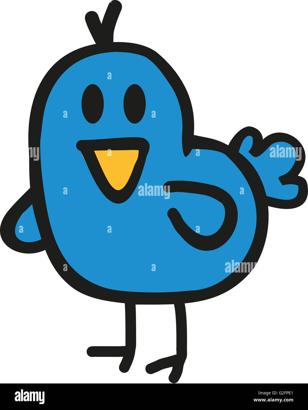 Funny cartoon bird Stock Photo - Alamy