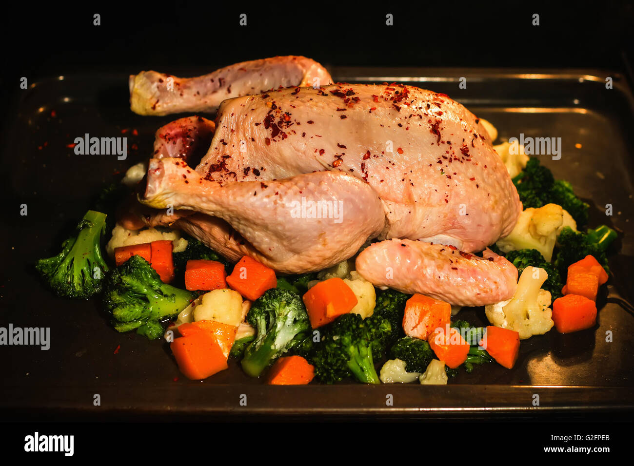Oven baked chicken skin hi-res stock photography and images - Alamy
