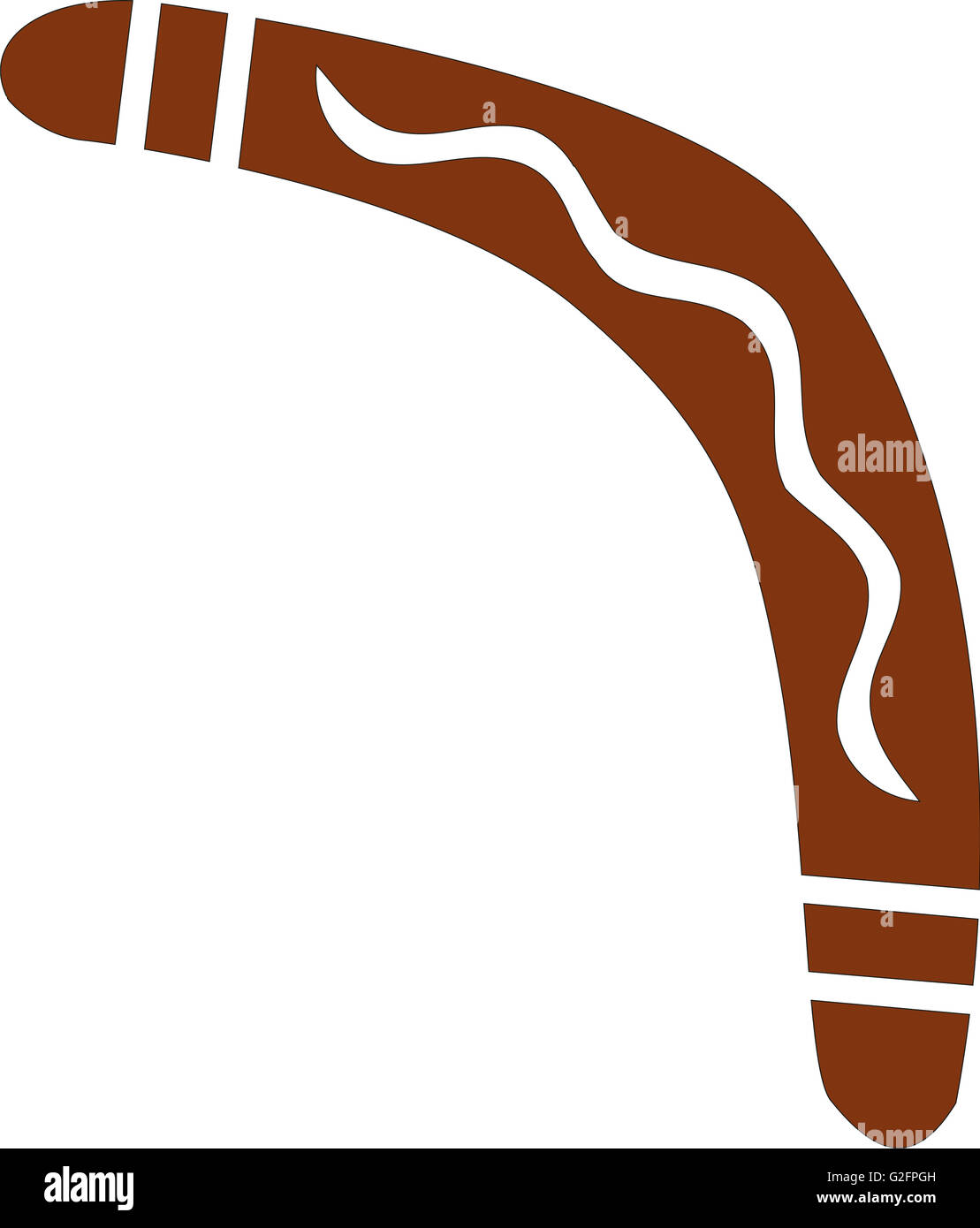 Brown Boomerang symbol Stock Photo - Alamy