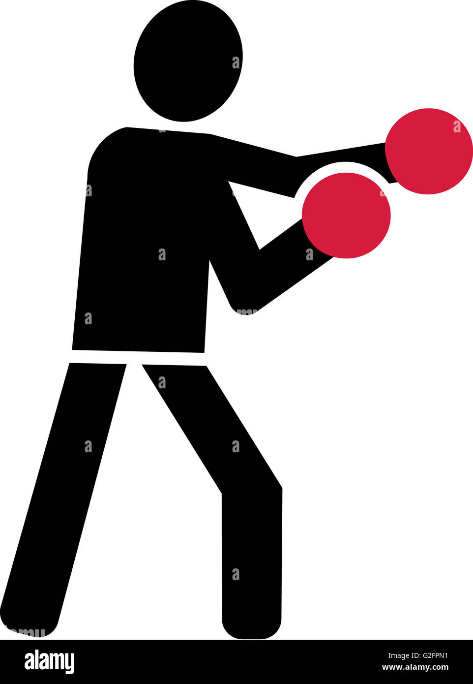 Boxing pictogram hi-res stock photography and images - Alamy