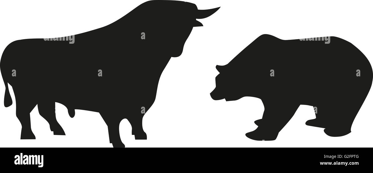 Bull and bear Stock Photo - Alamy