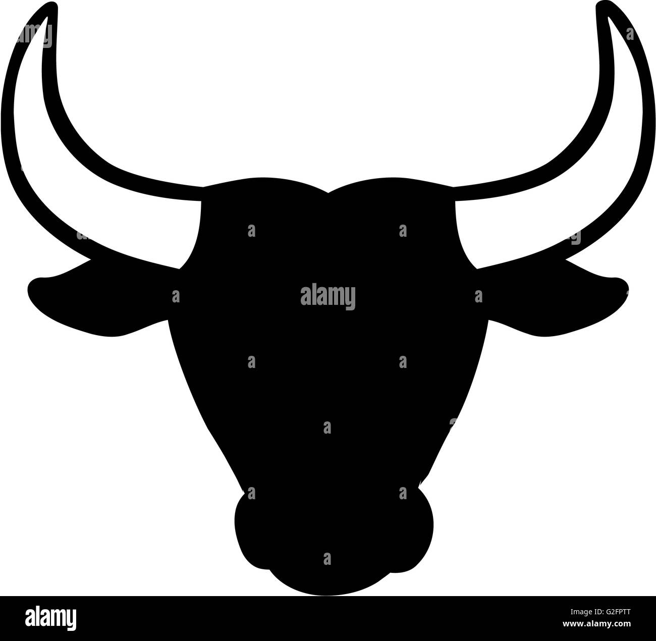 Bull head icon Stock Photo - Alamy