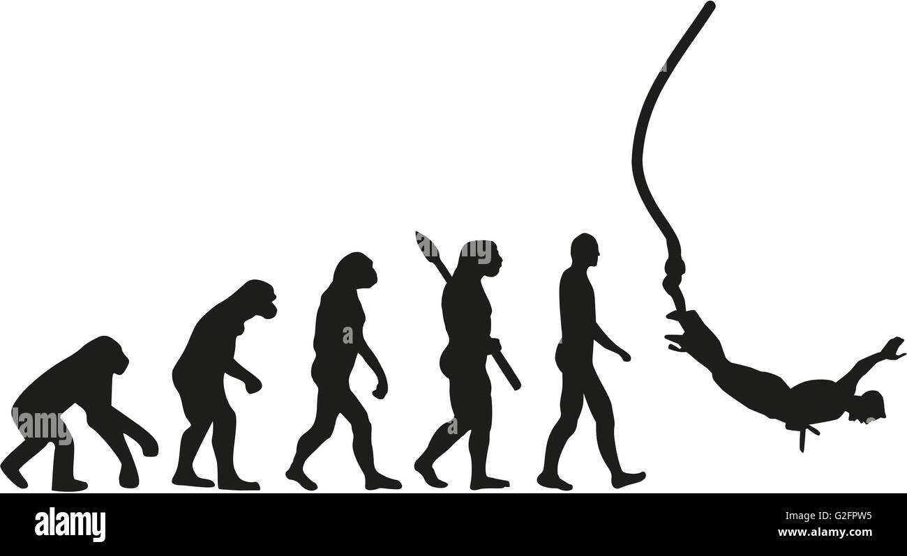 Bungee jumping evolution Stock Photo - Alamy