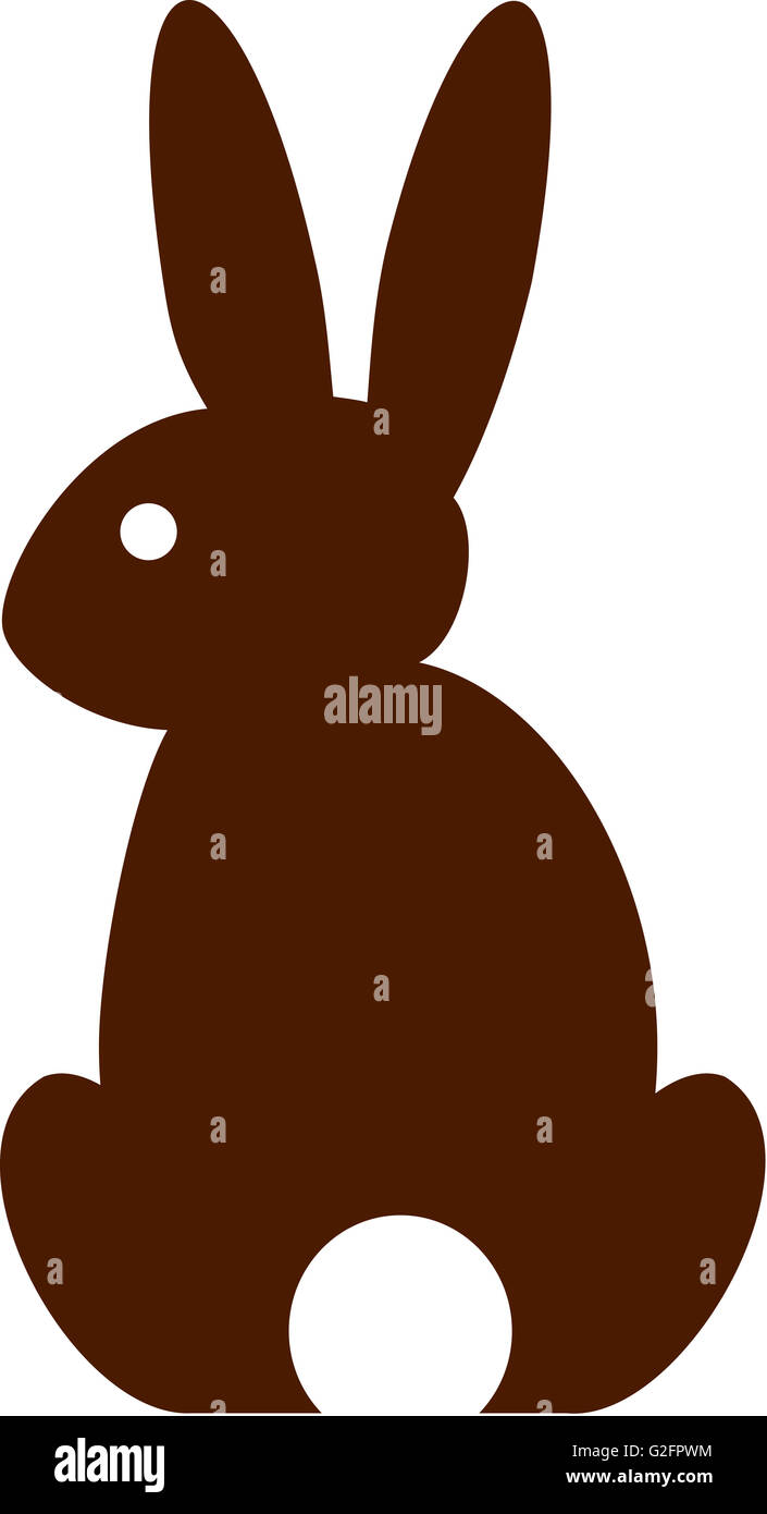 Simple Bunny Silhouette Stock Photo - Alamy
