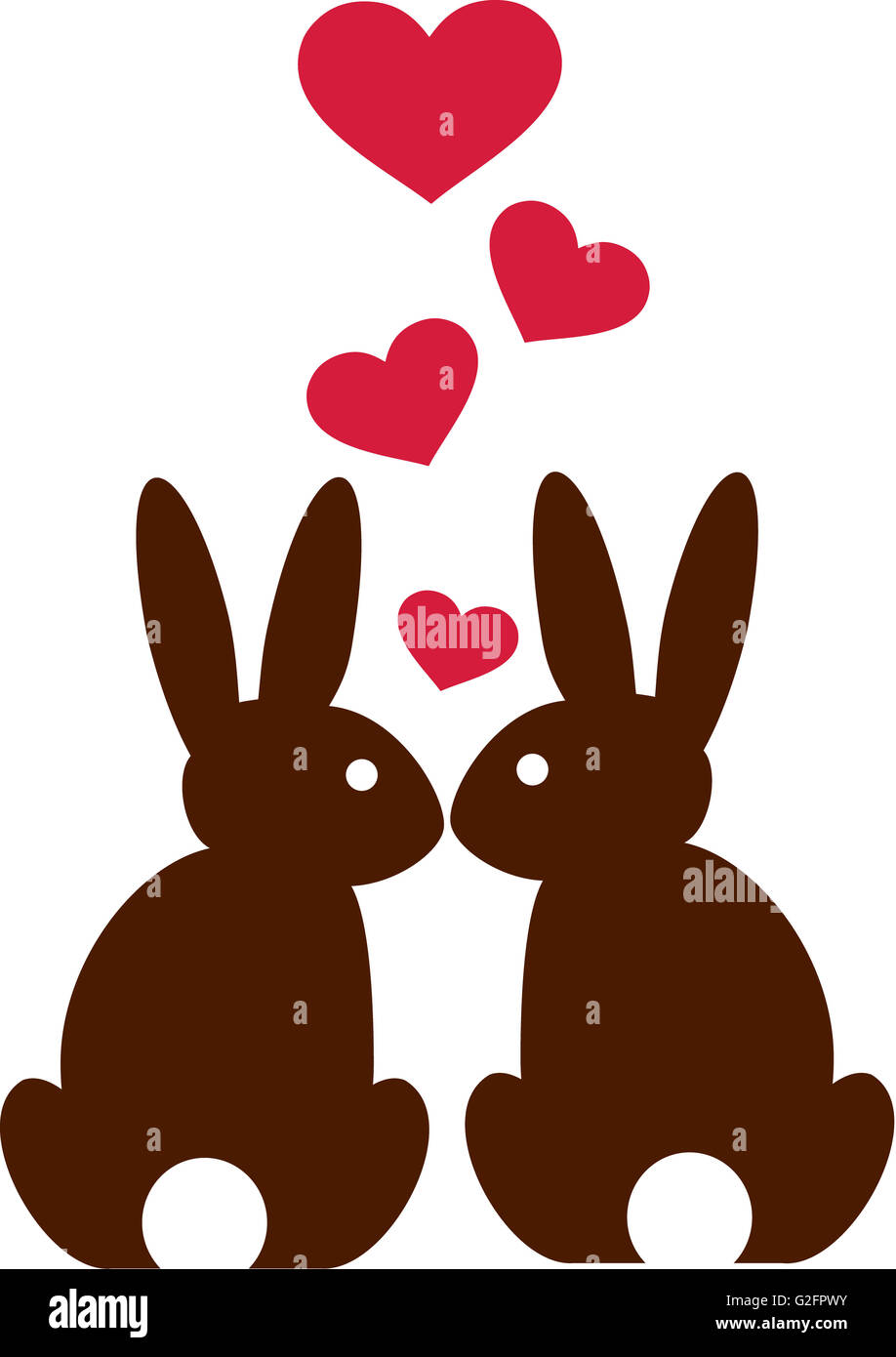 Rabbits hearts hi-res stock photography and images - Alamy