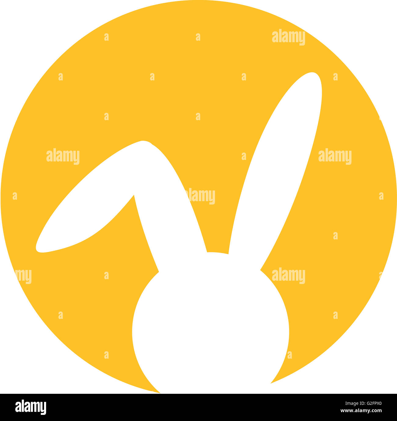 Rabbit head Silhouette Stock Photo - Alamy