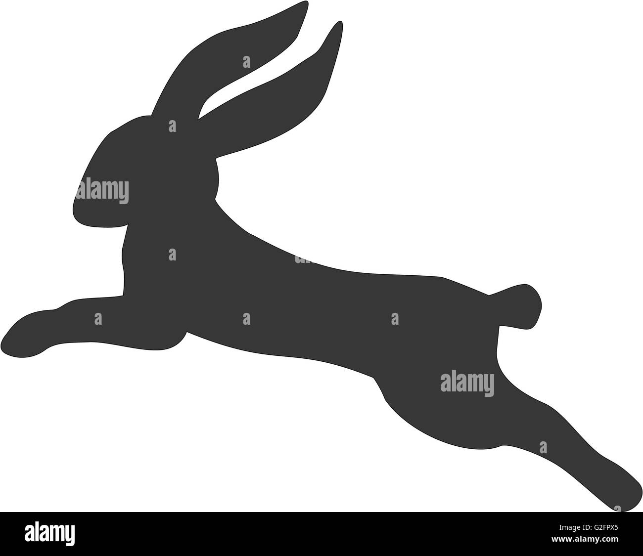 Cute bunny jumping Black and White Stock Photos & Images - Alamy