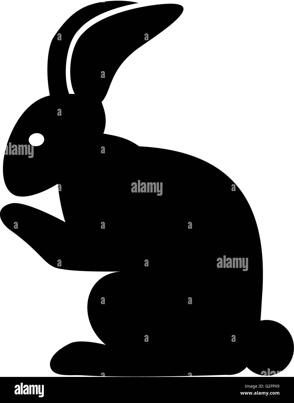Simple Rabbit icon Stock Photo - Alamy