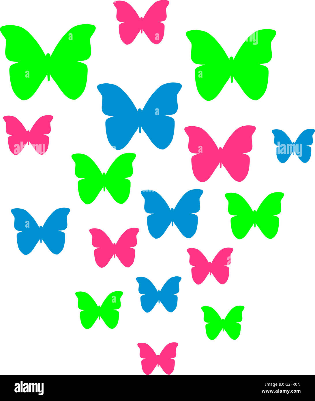 Butterflies in three colors Stock Photo - Alamy