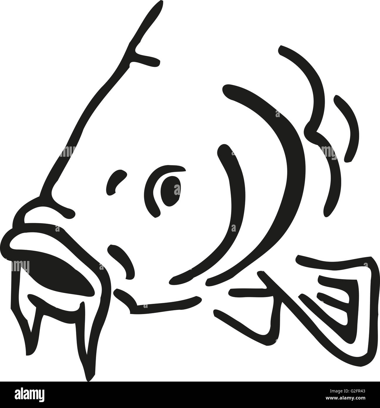 Carp head design Stock Photo - Alamy