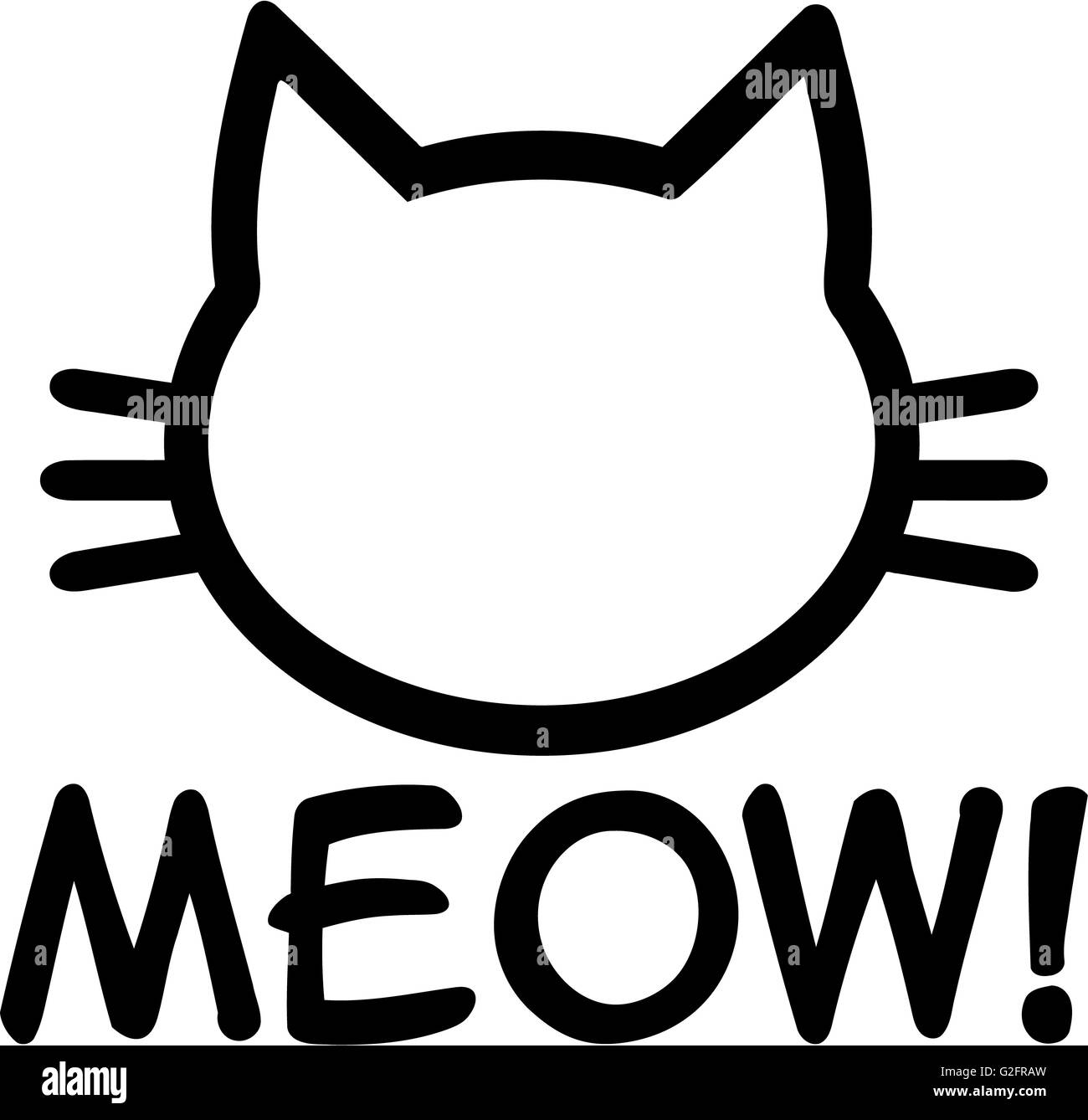 Meow meow Black and White Stock Photos & Images - Alamy