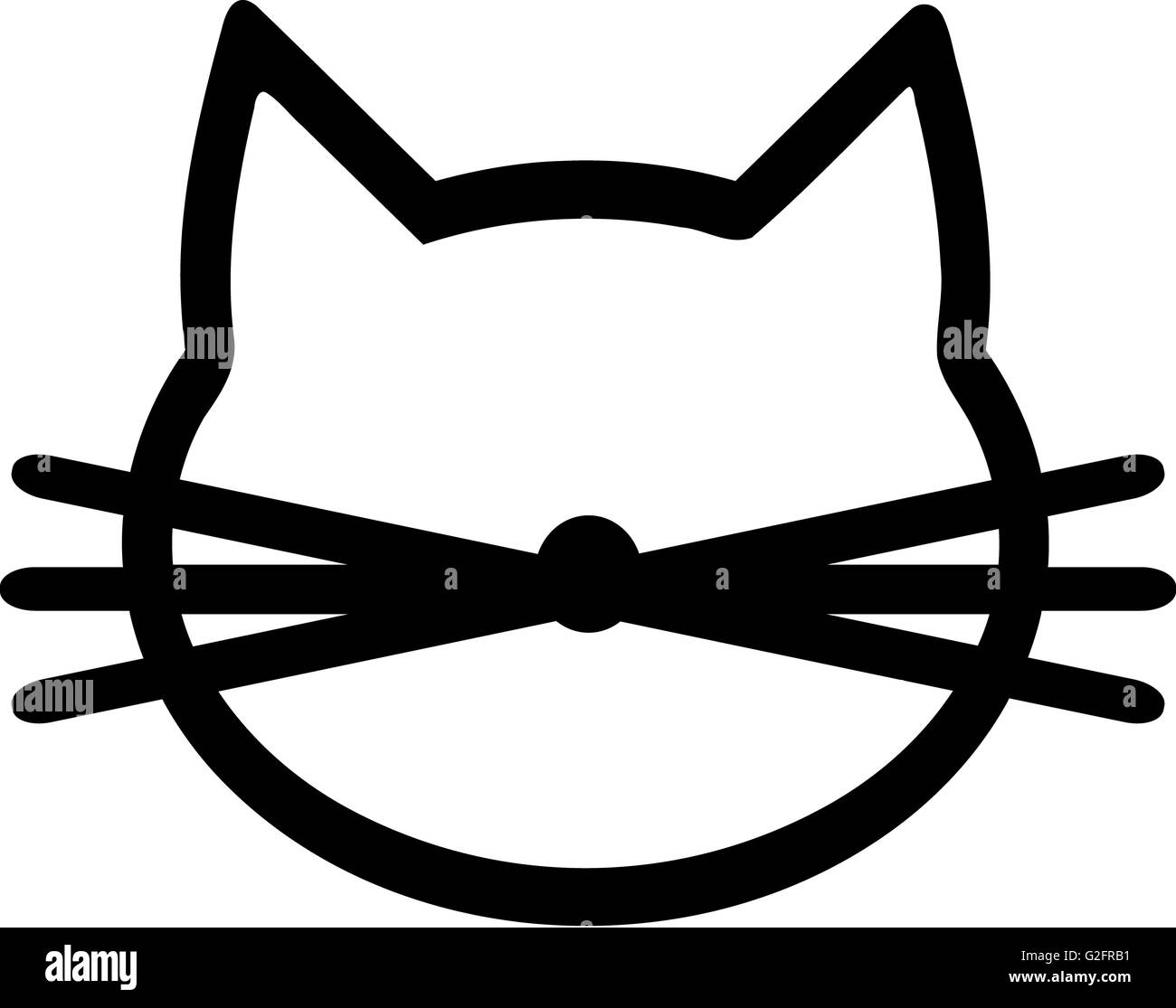 Mustache cat Black and White Stock Photos & Images - Alamy