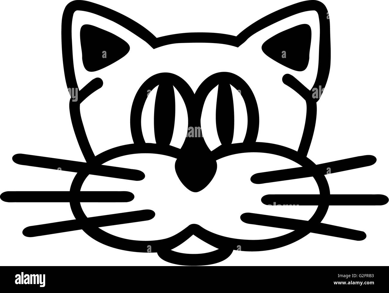 Cartoon Cat head Stock Photo - Alamy