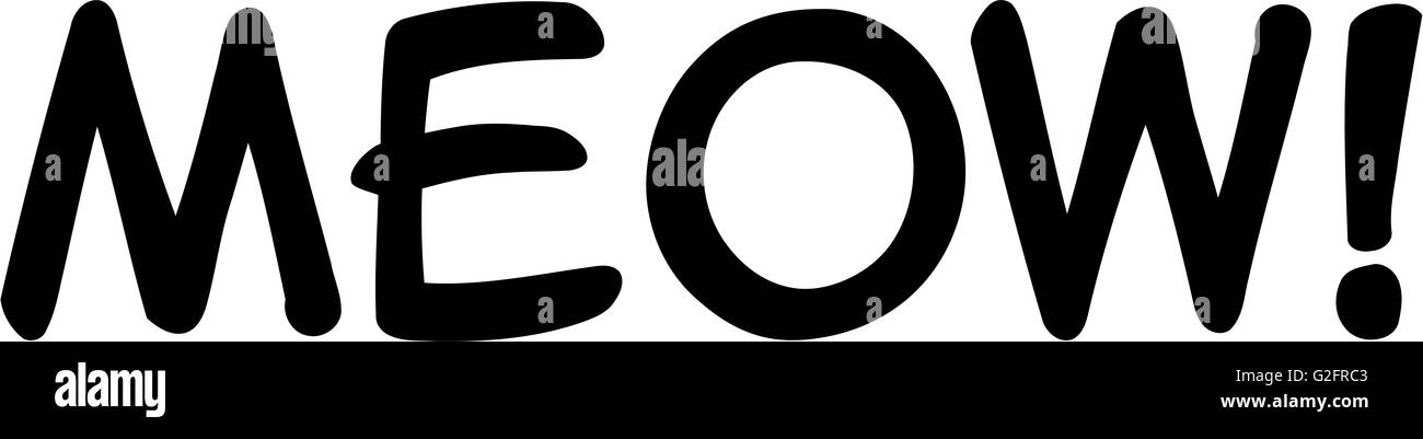 Meow logo Black and White Stock Photos & Images - Alamy