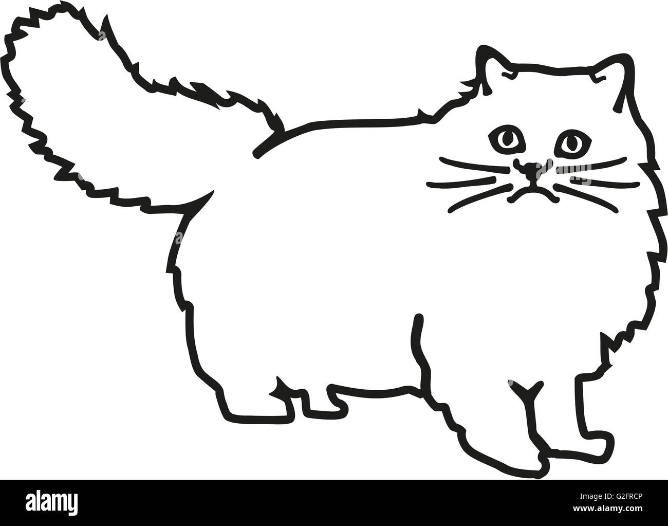 Cat contour hi-res stock photography and images - Alamy